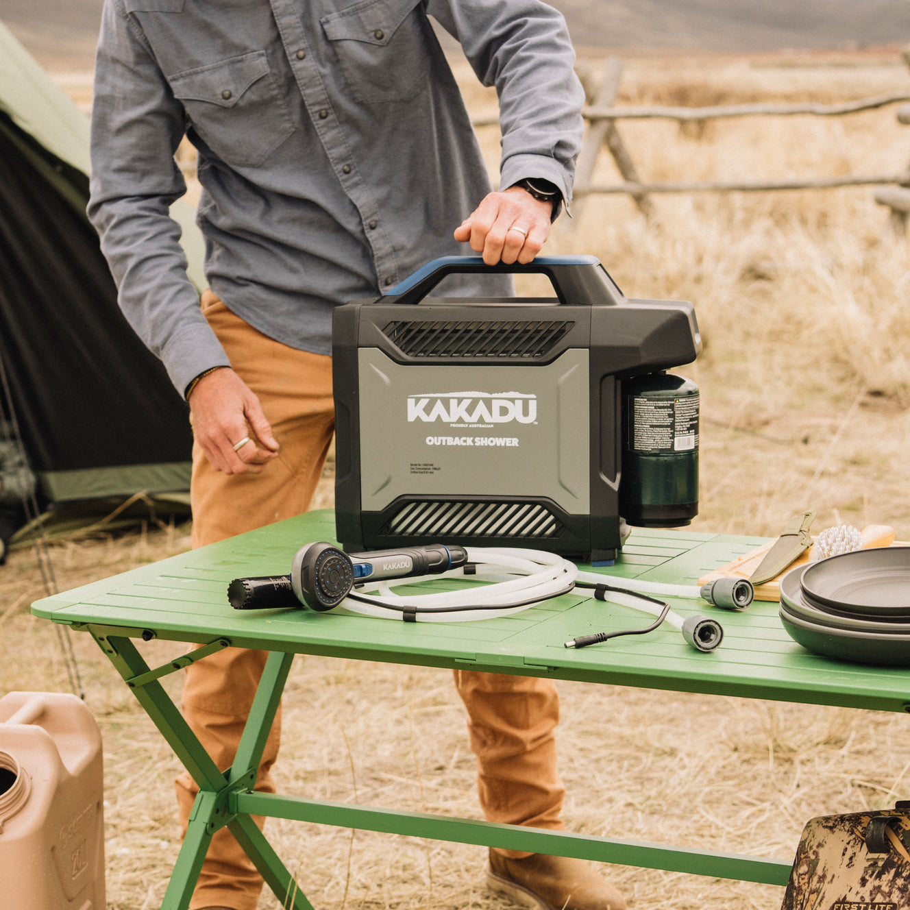 Kakadu | Outback Shower, Camping Cot Tents & Swags